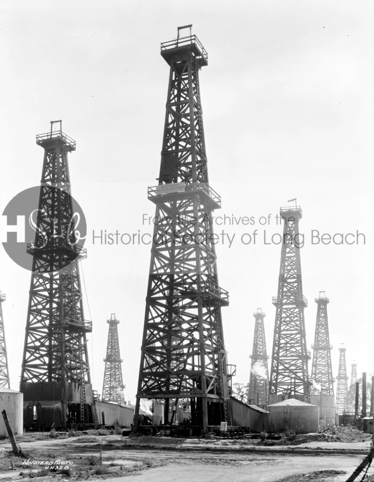 Oil Derricks in Long Beach, circa 1927 - Historical Society of Long Beach