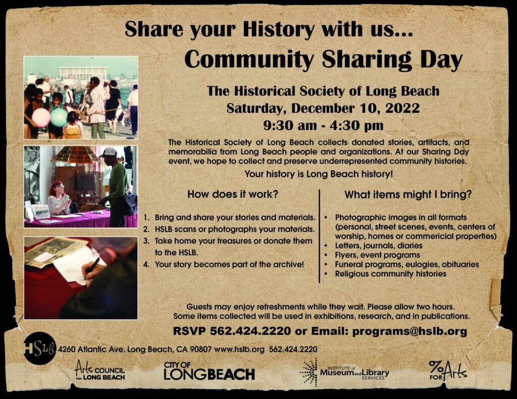 Community Sharing Day - Historical Society of Long Beach